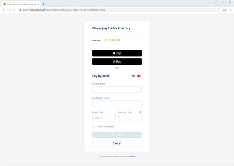 Hosted Payment Page Overview | Truevo Developer Documentation
