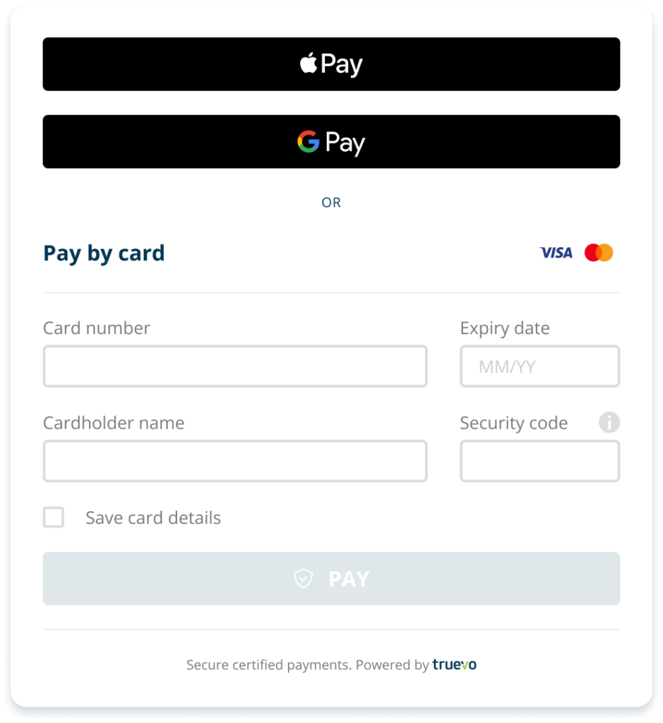 Payment Widget Overview | Truevo Developer Documentation