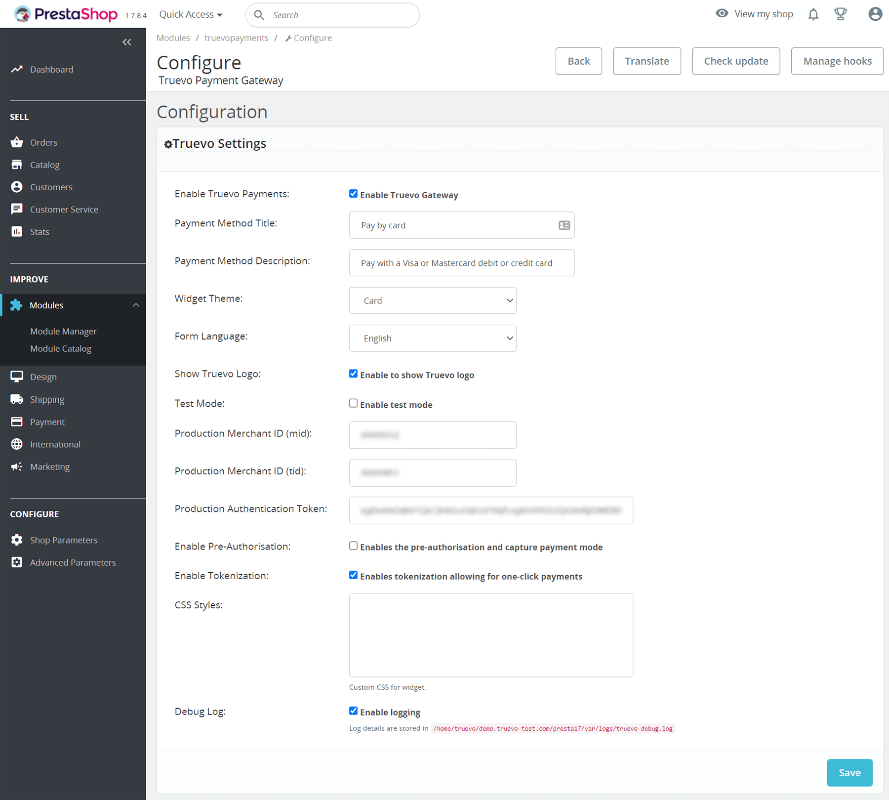 PrestaShop Payment Module | Truevo Developer Documentation
