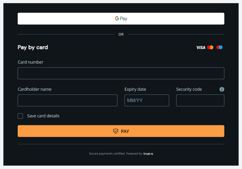 Dark Expanded Theme Styling Capabilities | Truevo Developer Documentation