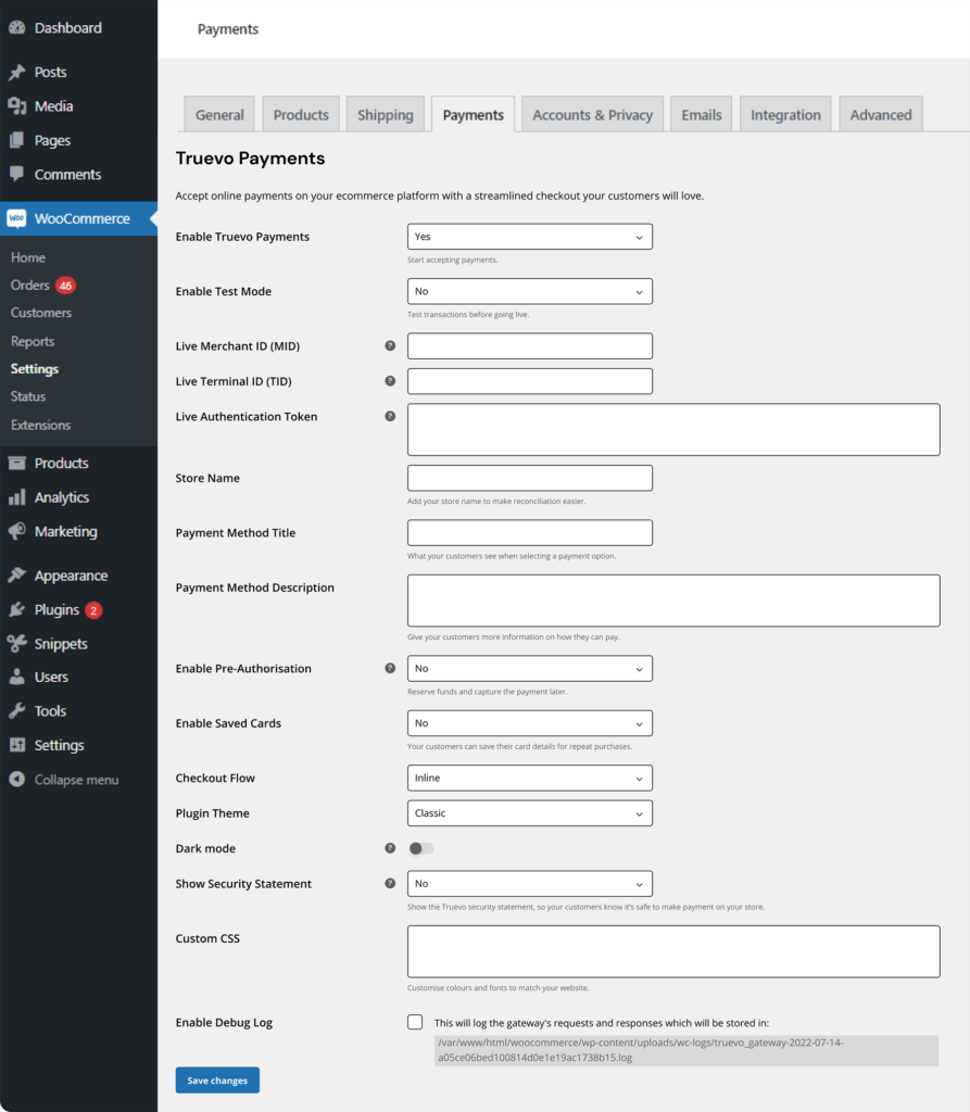 WooCommerce Payment Plugin | Truevo Developer Documentation